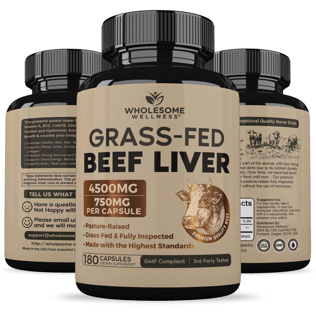 Grass Fed Beef Liver Capsules - Wholesome Wellness