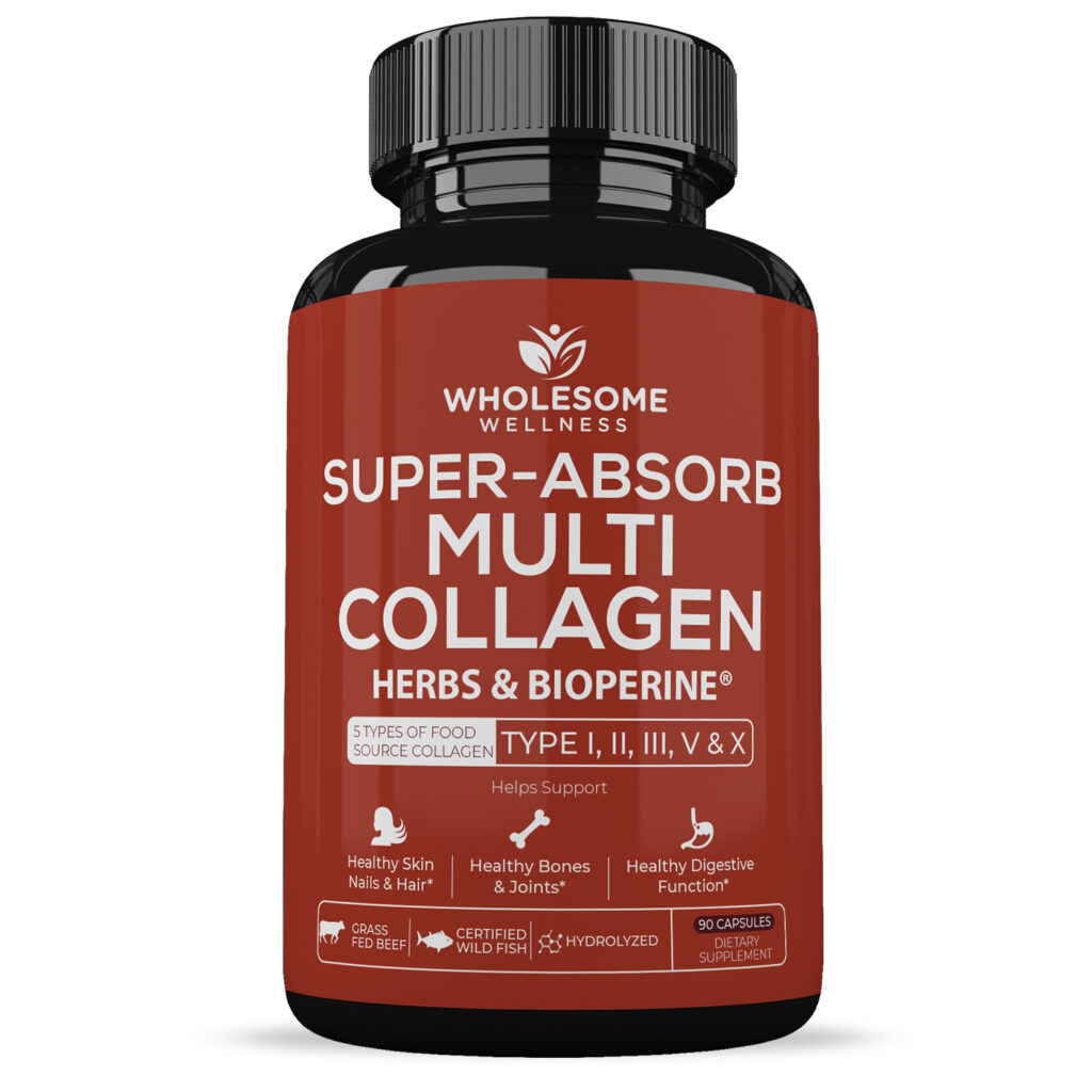 Super-Absorb Multi Collagen Peptides Protein Capsules Hydrolyzed (Type ...